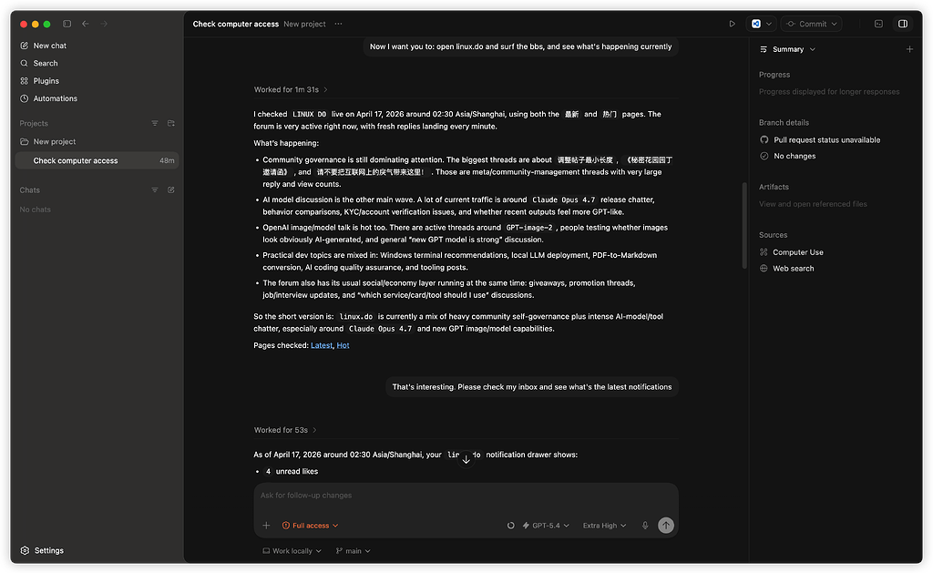 Codex App 超级大更新！支持 Computer Use、定时 Automation、Memory 系统、内置浏览器增强前端开发体验和 ...