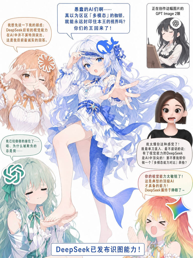 获得了识图能力后中二的deepseek娘（ai娘们的互动小剧场 四） 搞七捻三 Linux Do